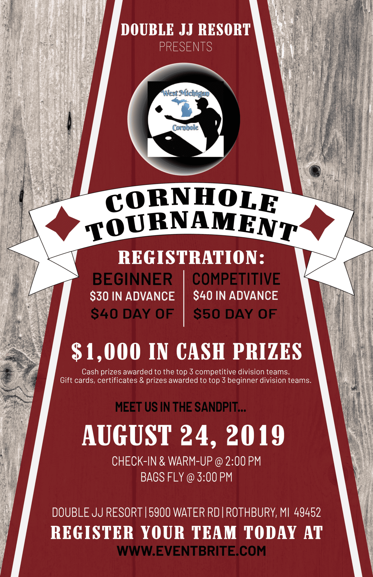 Cornhole Tournament in the Sundance Sandpit - Double JJ Resort